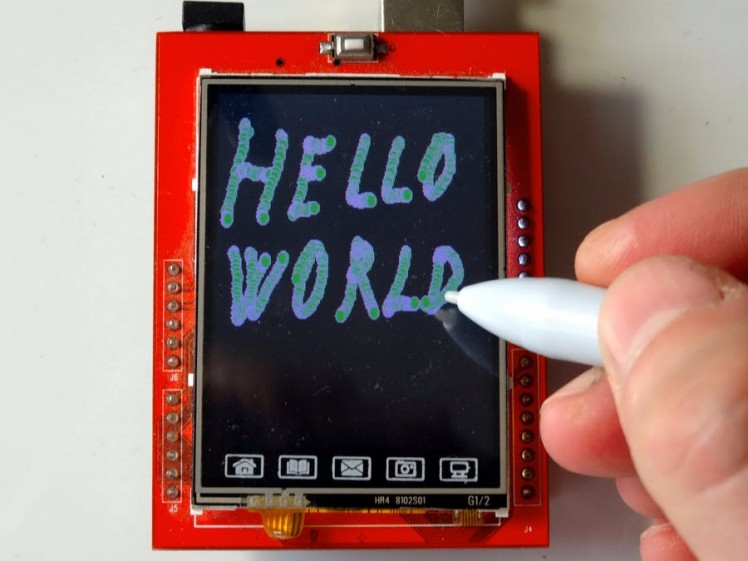 Draw On Ili9341 Tft Touchscreen Display Shield With Pen