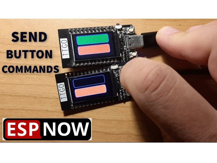 Esp Now - Display On & Off Buttons With Ttgo Esp32