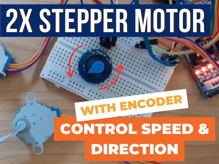 Control Two Stepper Motors Using Rotary Encoder Sensor And Ard
