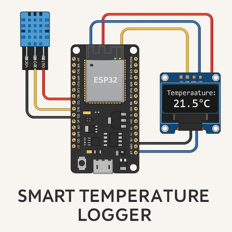 Smart Temperature Logger With Esp32 And Oled Display